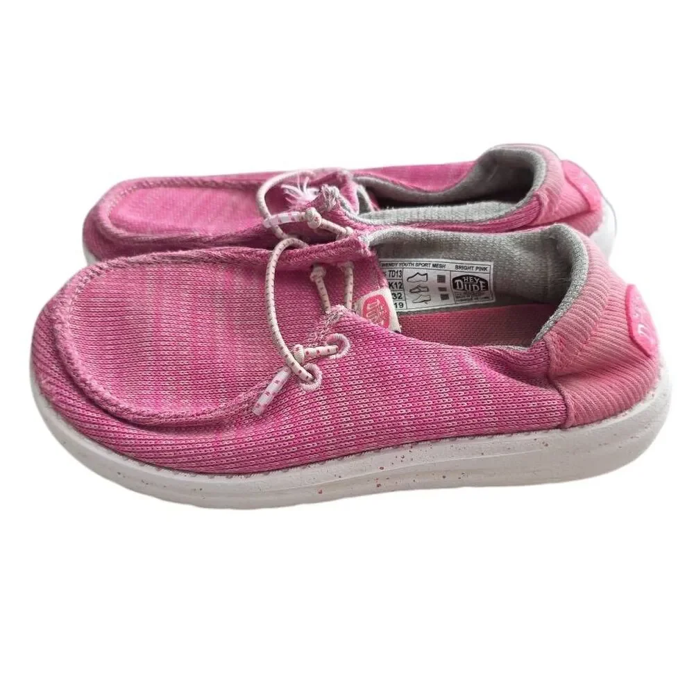 Hey Dude | Shoes | Hey Dude Girls Size 3 Bright Pink Wendy Youth Sport ...